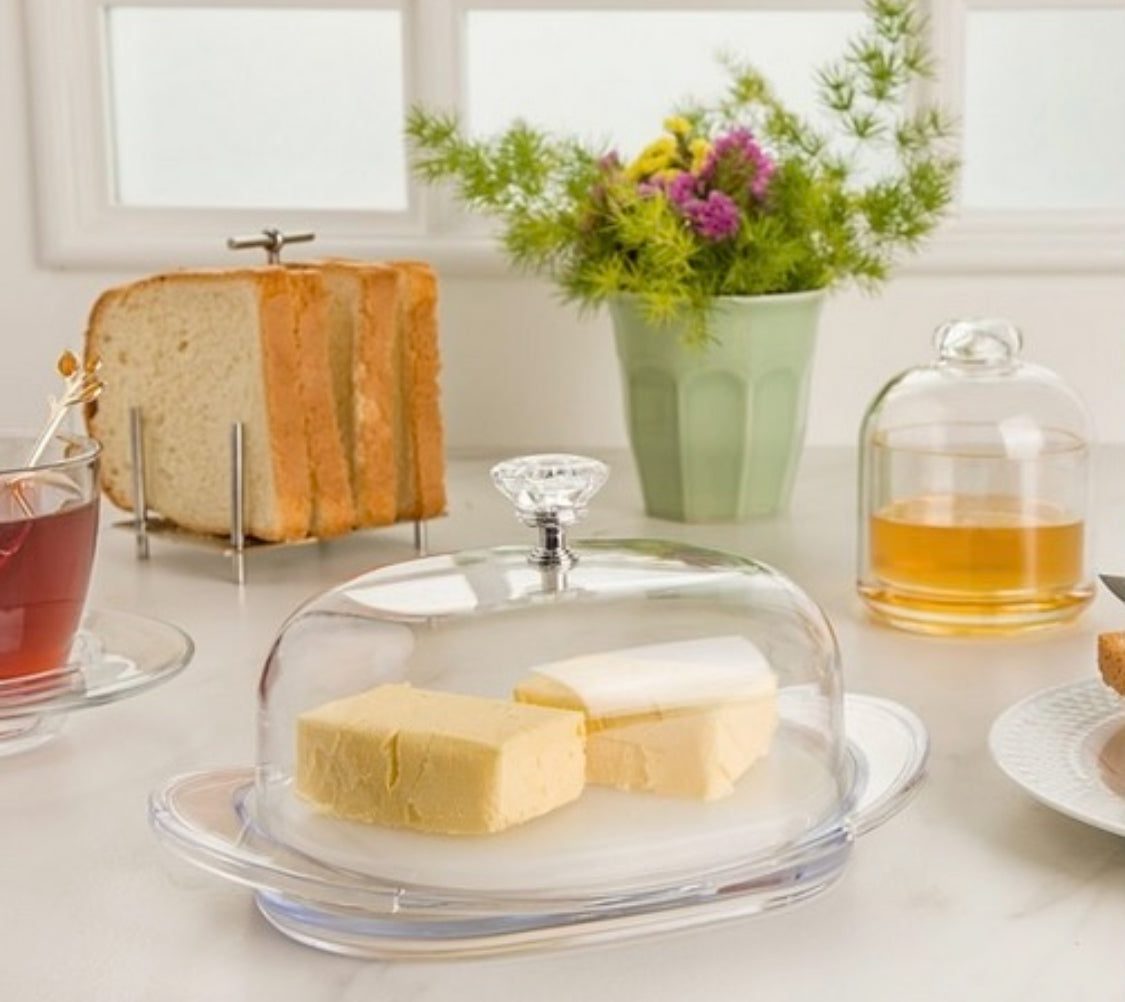 Acrylic Butter Dish With Lid – AapnaOnlineStore